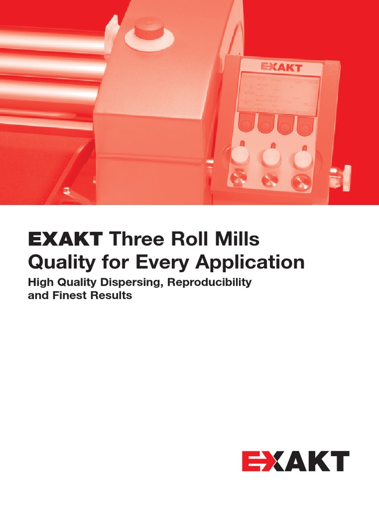 Three Roll Mill Dispersion Homogenization and Mixing Exakt 80 by Exakt ...