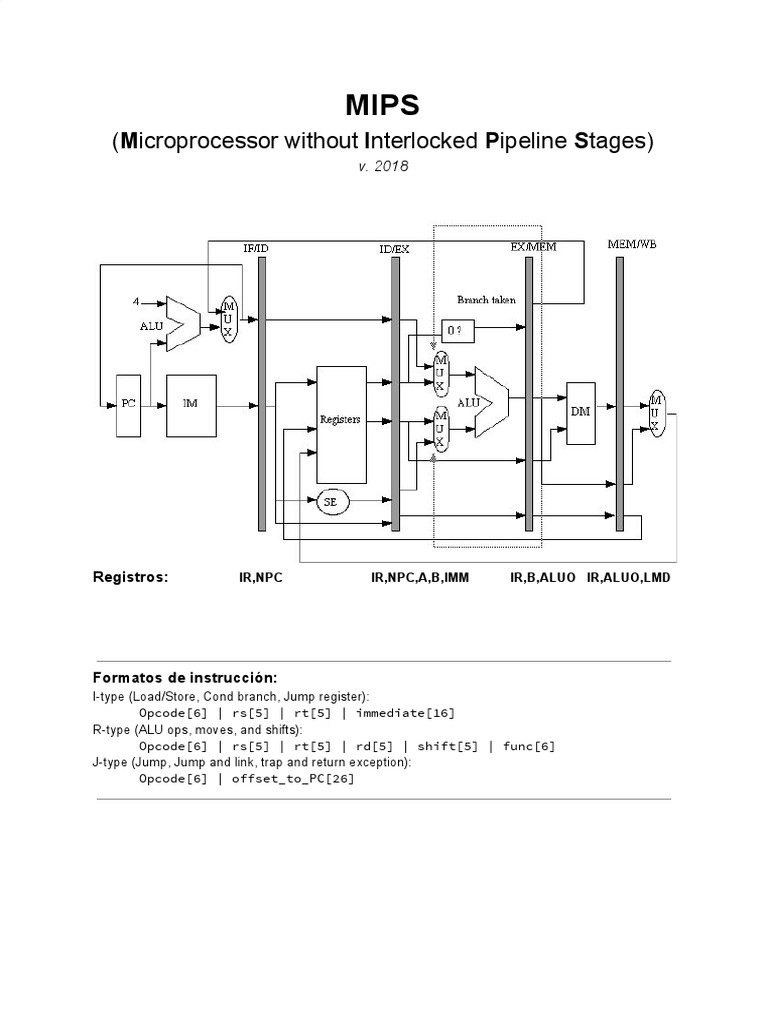 MIPS Pipeline PDF | PDF | Classes Of Computers | Electronic Design