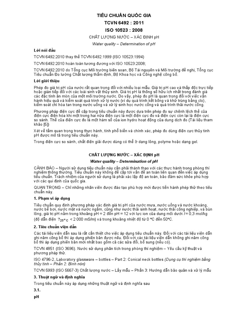 TCVN 6492-2011 PH | PDF