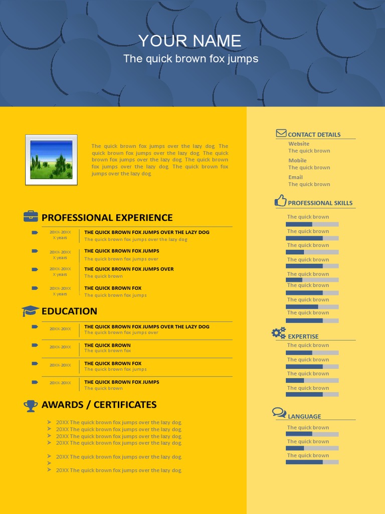 Free PowerPoint CV Template | PDF | Canines | Organisms