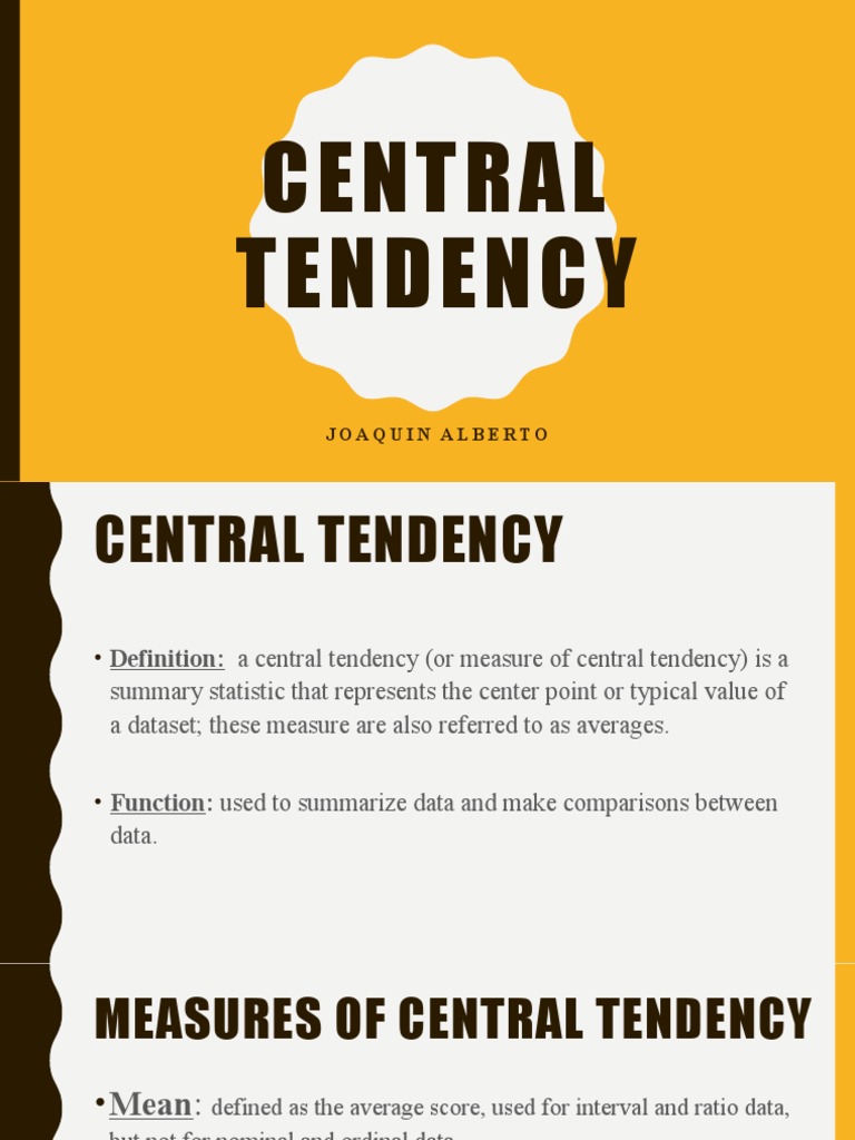 Mini Presentation (Central Tendency) | PDF