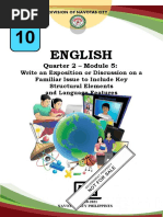 English-10 - Quarter 2 - Module-4 | PDF | Verb | Argument