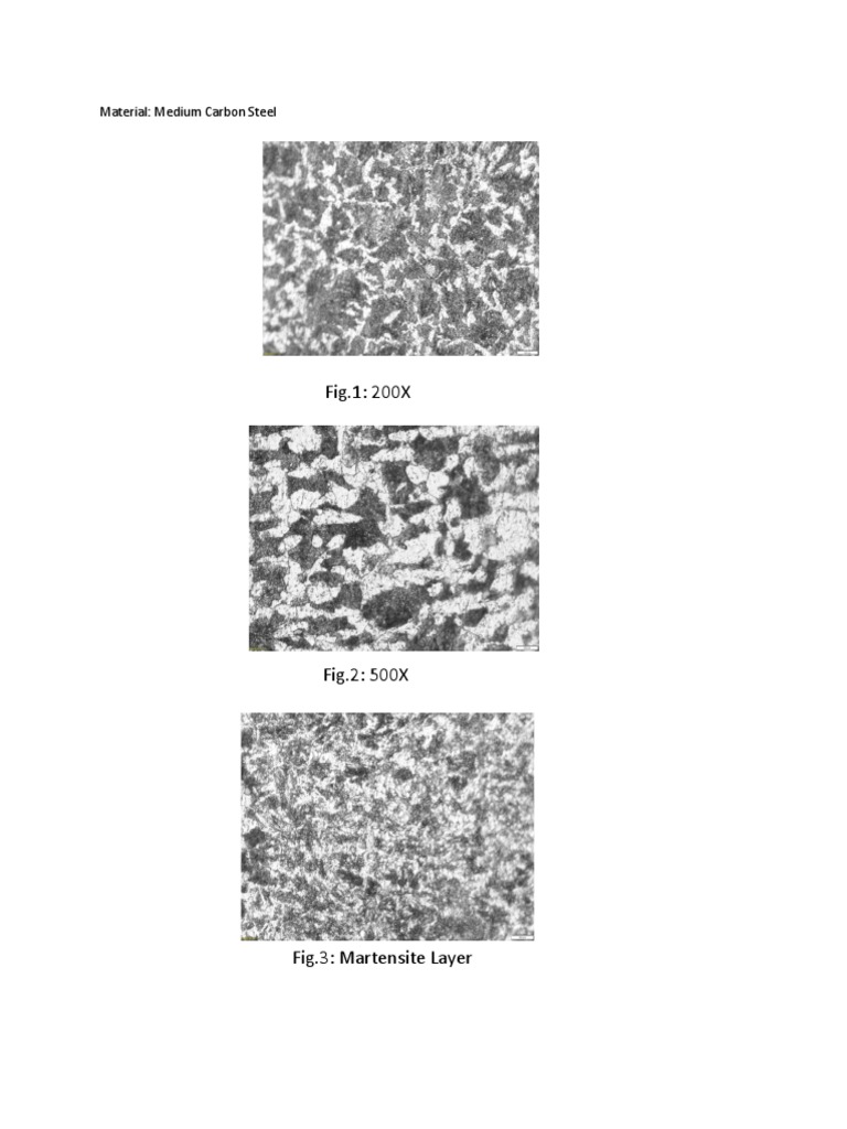 Microstructure of Medium Carbon Steel | PDF