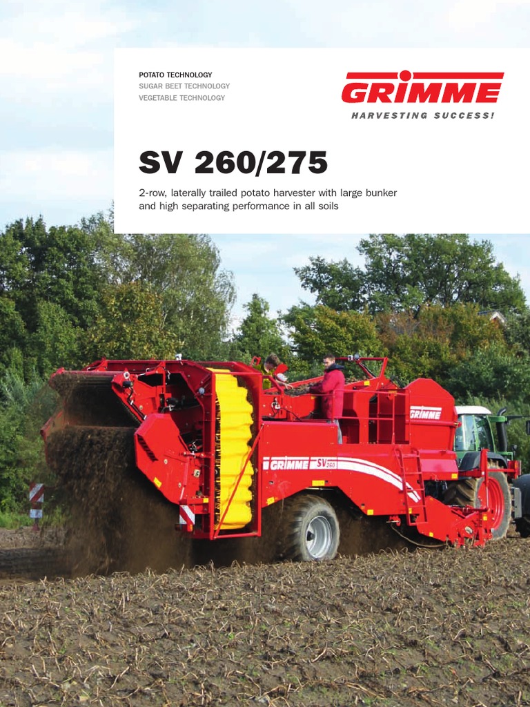 SV 260 - 275 - en - GRIMME 196 | PDF | Elevator | Soil