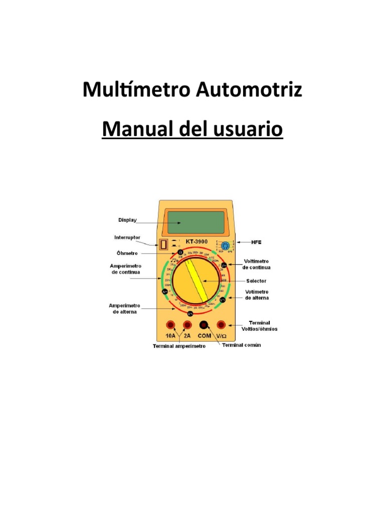 Manual Del Multimetro | PDF | Cantidades fisicas | Fuerza