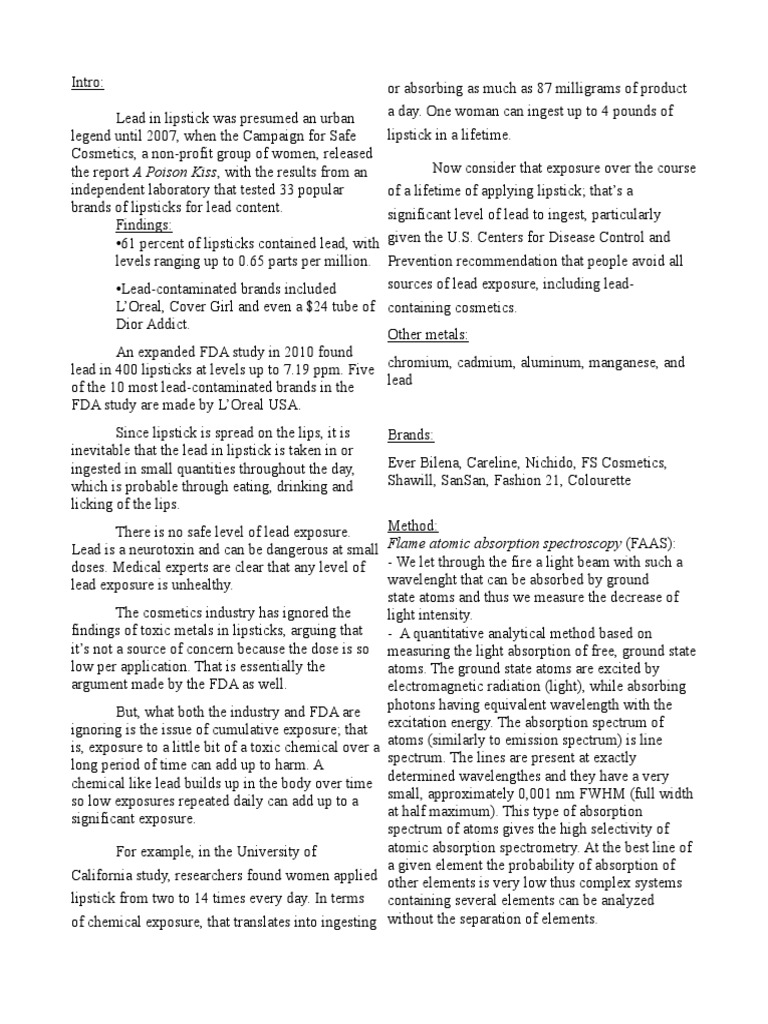 Proposal Defense Notes - Odt | PDF | Absorption Spectroscopy | Spectrum