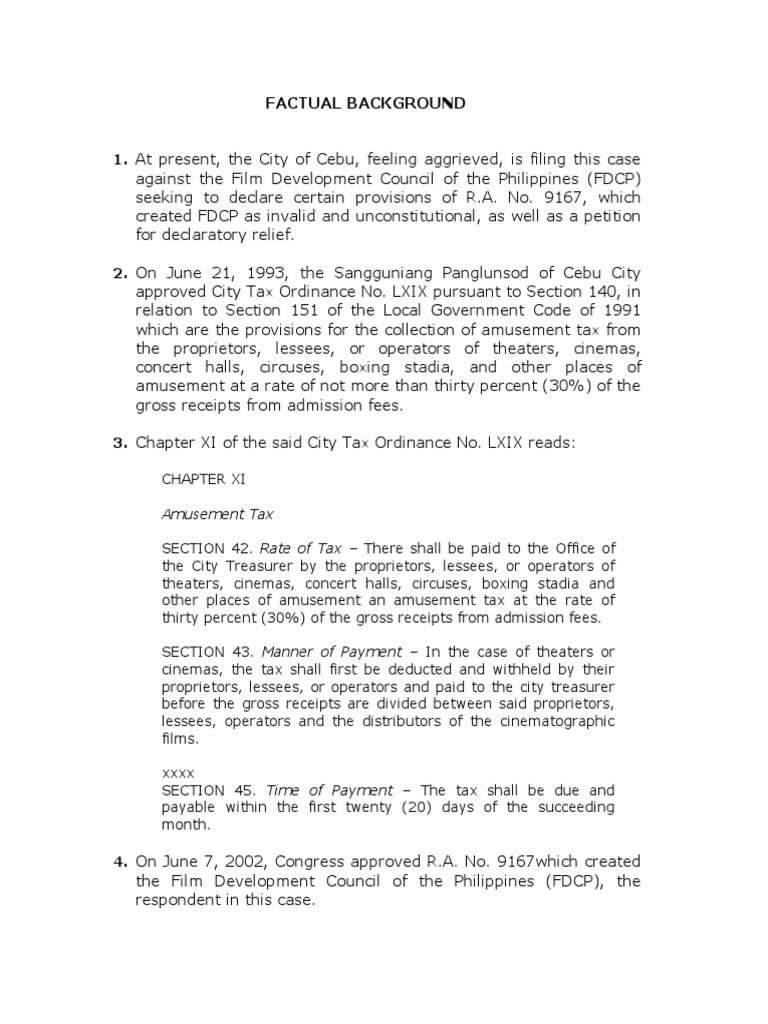 Factual Background | PDF | Taxes | Government