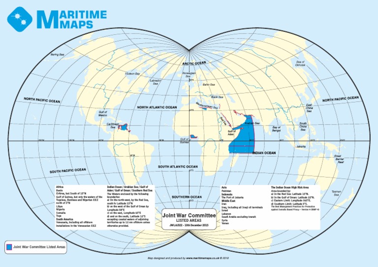 Joint War Committee Listed Areas | PDF | Persian Gulf | Oceans