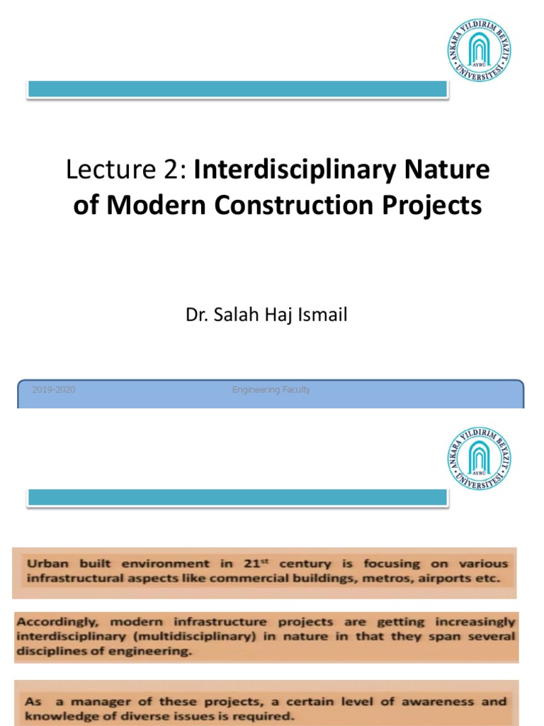 02-Interdisciplinary Nature of Modern Construction Projects | PDF