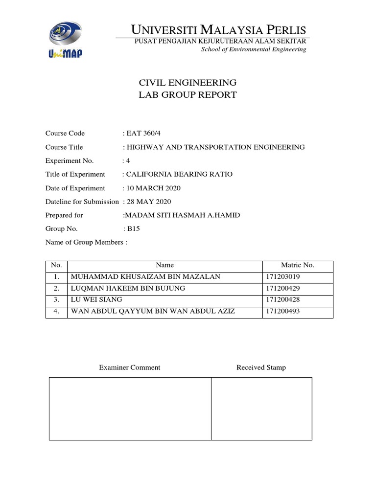 CBR Report Front Page | PDF