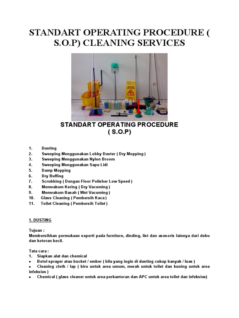 Standart Operating Procedure | PDF