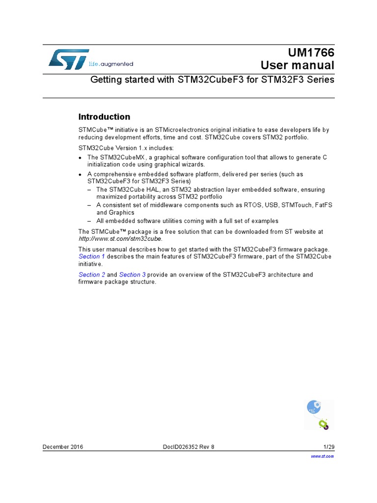 dm00116575 Getting Started With Stm32cubef3 For stm32f3 Series Stmicroel PDF | PDF | Device ...