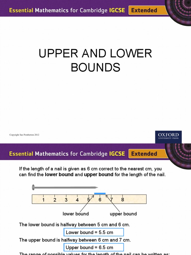Upper and Lower Bounds | PDF