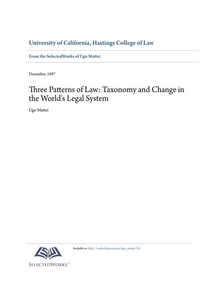Three Patterns of Law Taxonomy | PDF