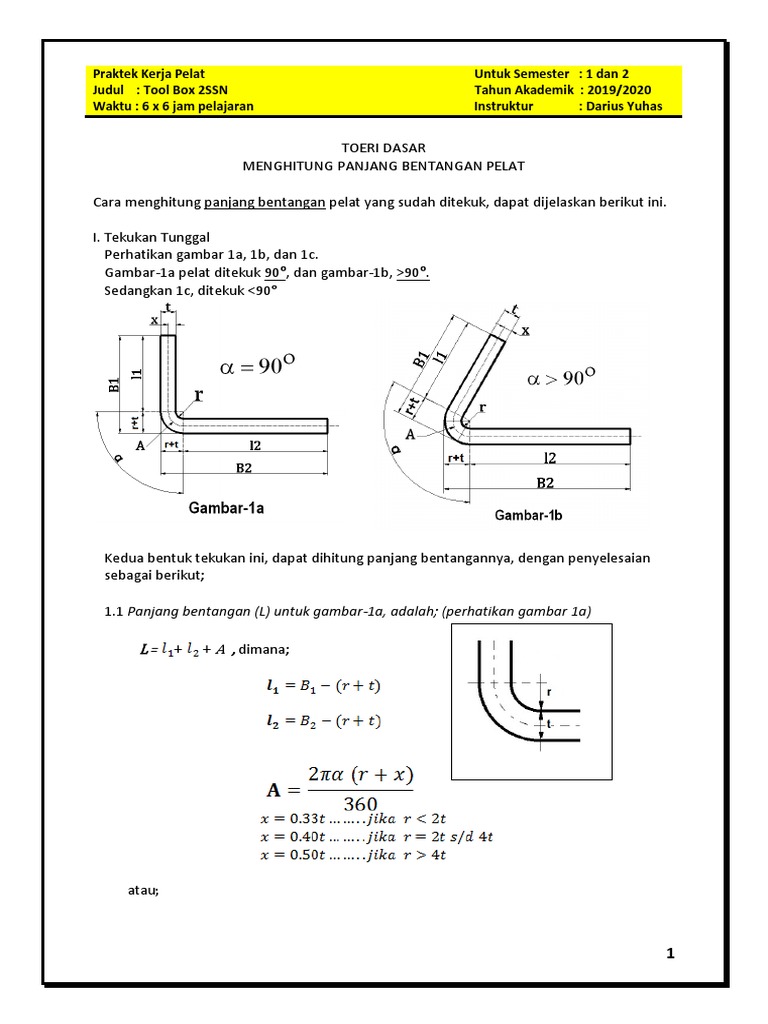 Rumus Panjang Bentangan Pelat | PDF