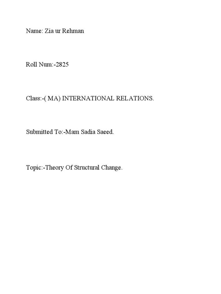 Understanding Structural Change Theory | PDF | Economic Growth | Labour ...