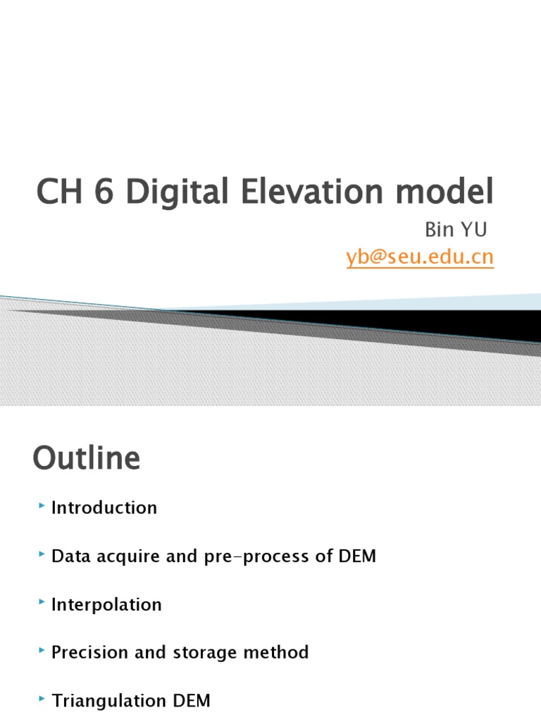 Digital Elevation Model Overview | PDF | Topography | Earth Sciences