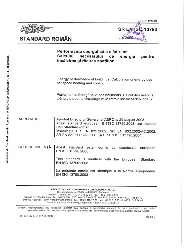 SR en Iso 13790 - 2009 PDF | PDF