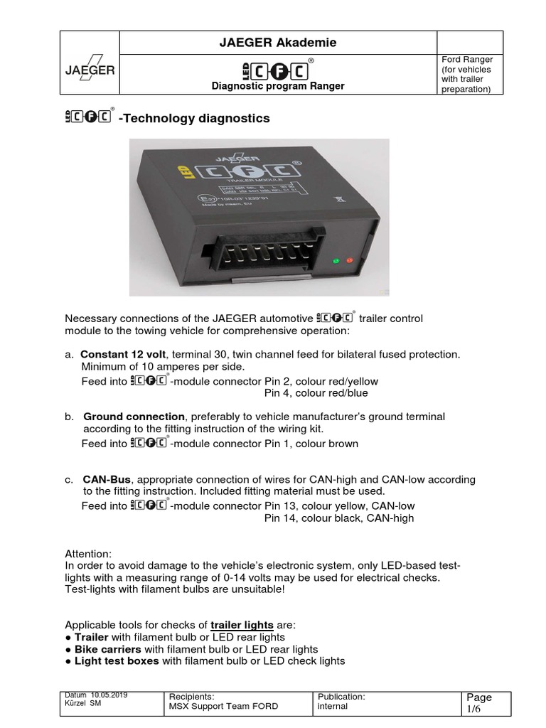 LED-CFC Diagnostic Ranger Engl | PDF | Trailer (Vehicle) | Electrical ...