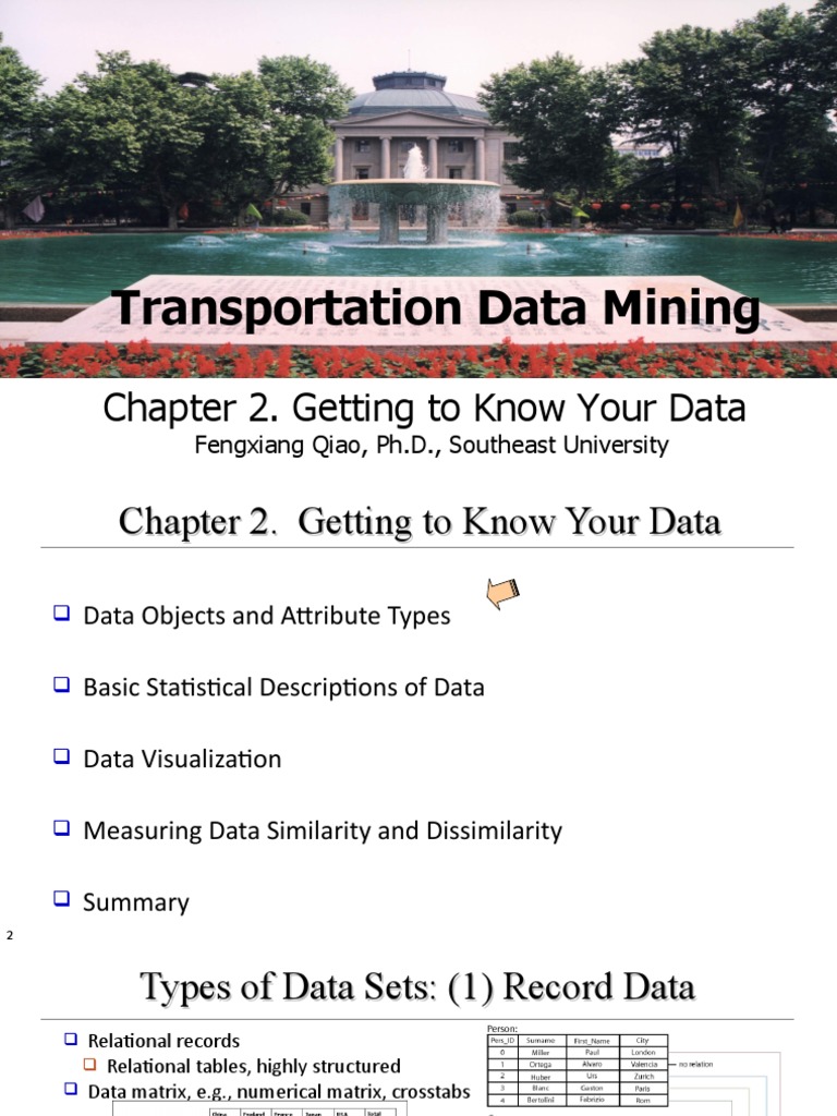 Transportation Data Mining: Chapter 2. Getting To Know Your Data | PDF | Median | Teaching ...