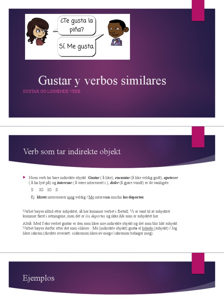 Gustar y Verbos Similares | PDF