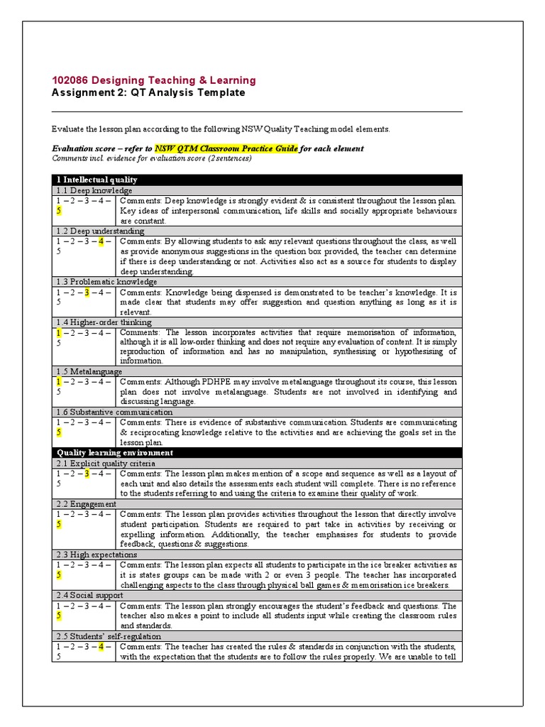 Assessment 2 Pdhpe Lesson Plan 2 | PDF | Lesson Plan | Educational ...