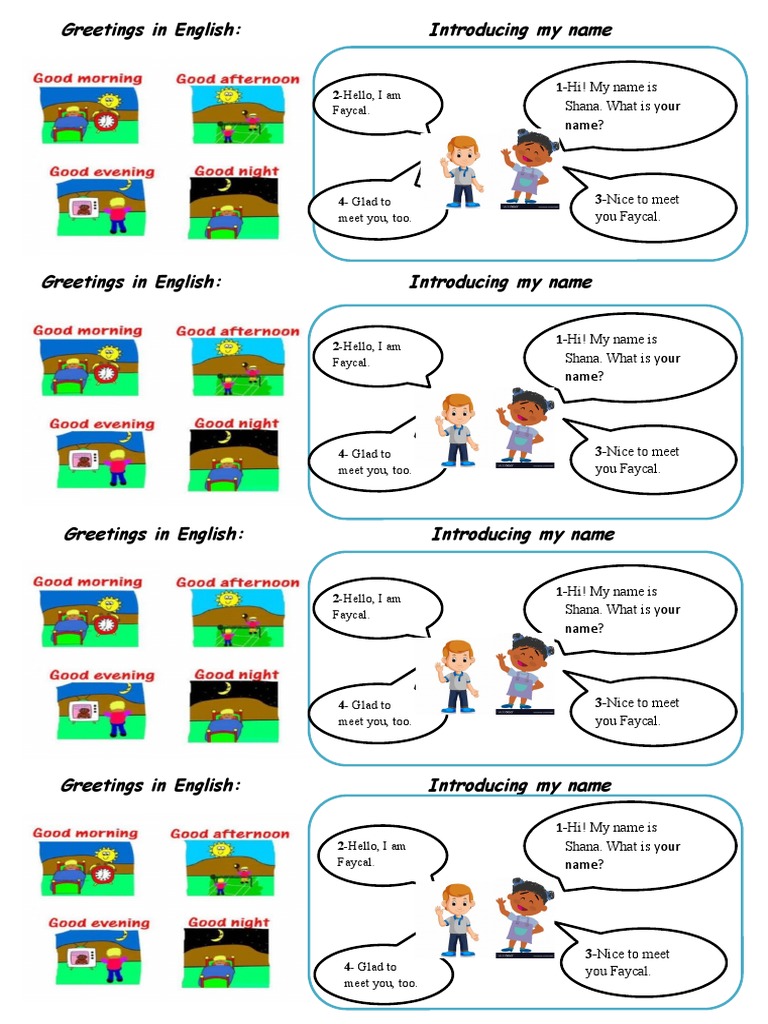 Greetings in English | PDF