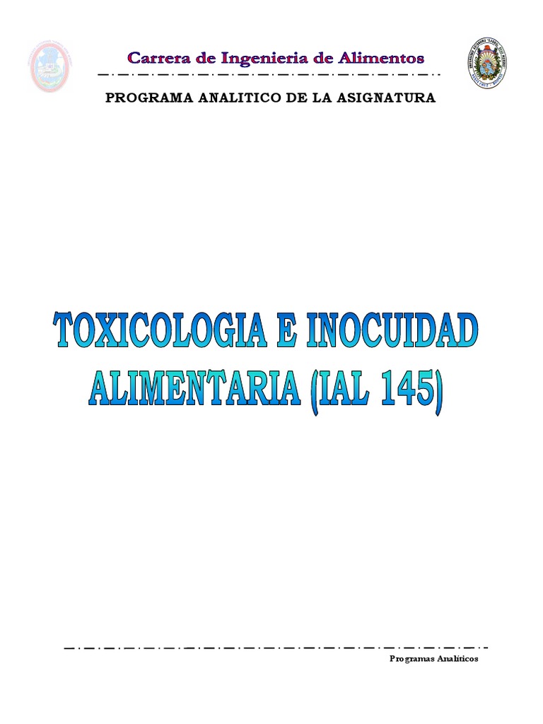 Toxocologia e Inocuidad Alimentaria | PDF | Toxicidad | Pesticida