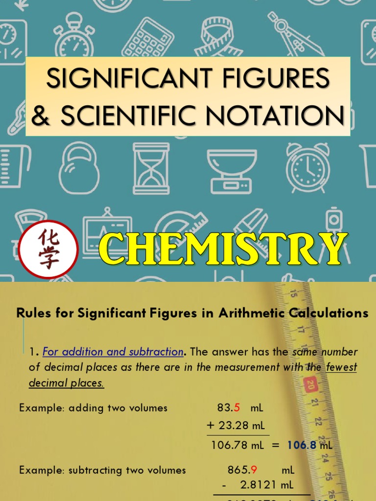 Arithmetic Calculations in Significant Figures & Scientific Notation ...