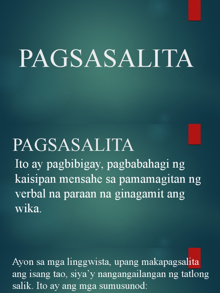 PAGSASALITA | PDF