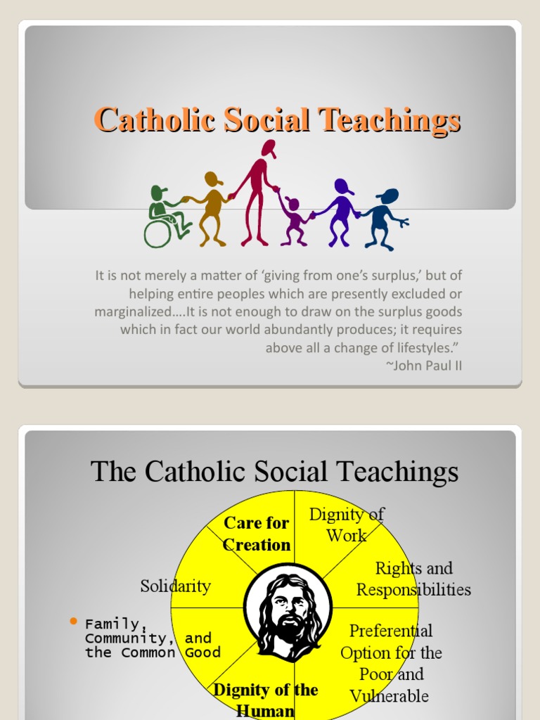 Catholic Social Teachings | PDF | Catholic Social Teaching | Dignity