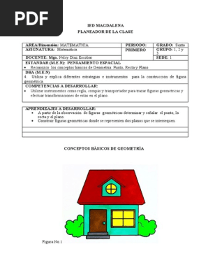 Hoja De Trabajo Con Respuestas De Conceptos Básicos De Geometría Eje