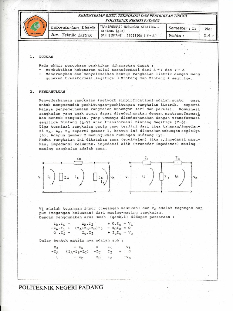4 5 Transformasi Hubungan Segitiga-Bintang Dan Bintang-Segitiga | PDF