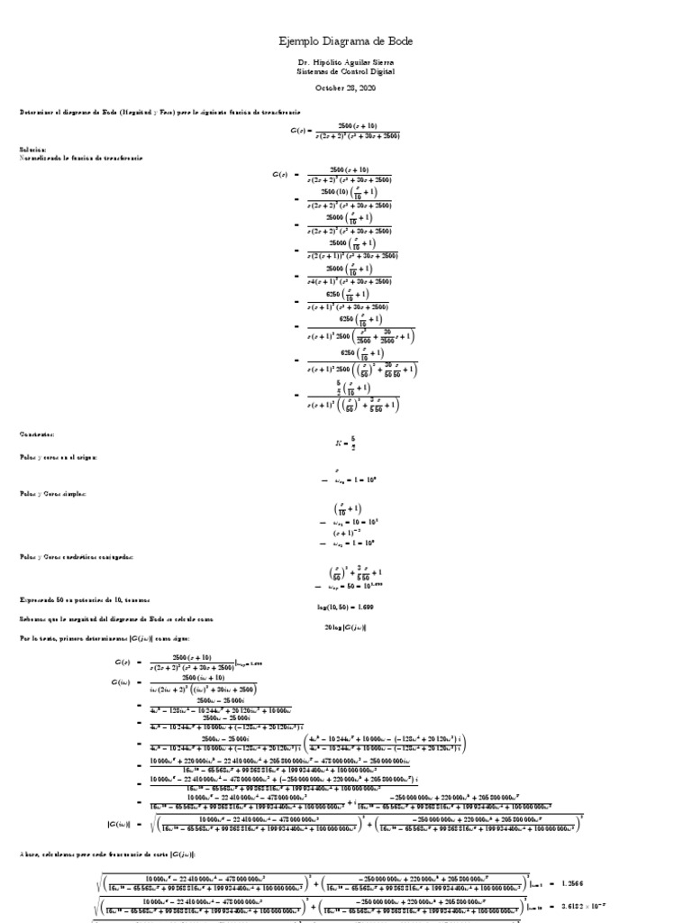 Ejemplos Diagrama de Bode | PDF | Algoritmos | Electrónica