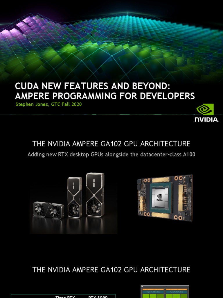 Cuda - New Features and Beyond Ampere Programming For Developers PDF ...