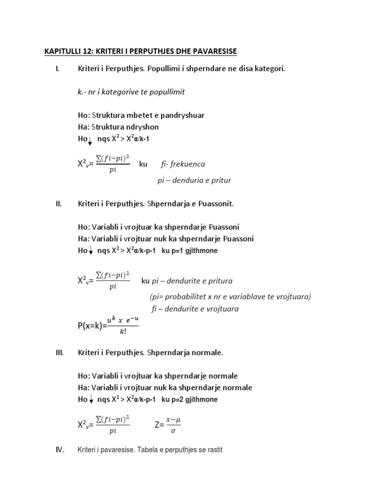 0 - Statistike 2 Formulat | PDF