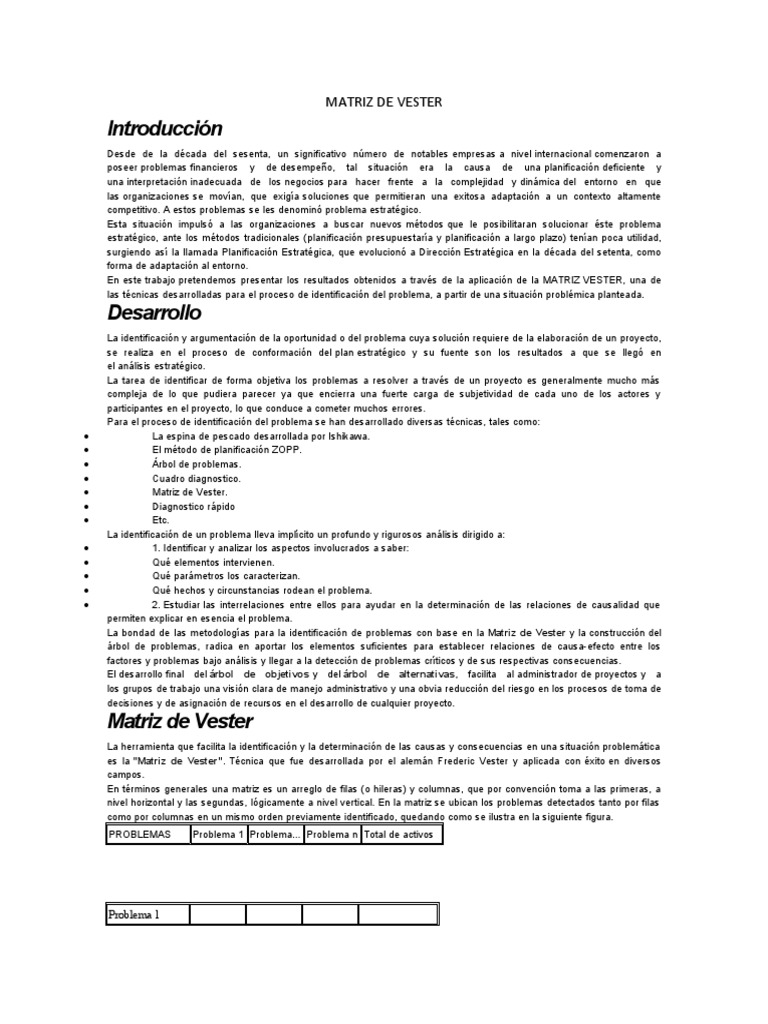 Matriz de Vester | Descargar gratis PDF | Matriz (Matemáticas ...
