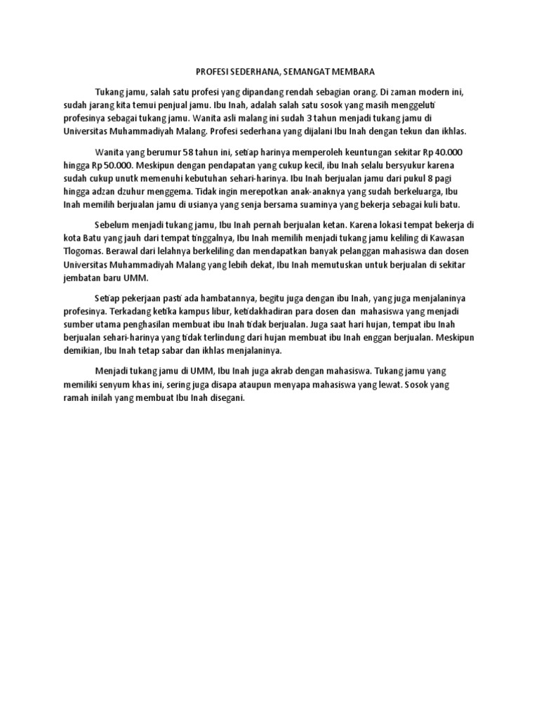 Contoh Feature News | PDF