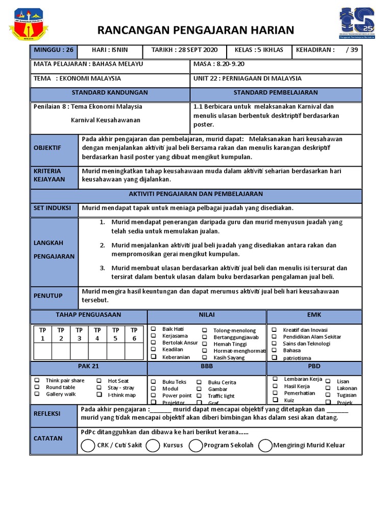 Templet RPH TS25 BM - Sivik | PDF
