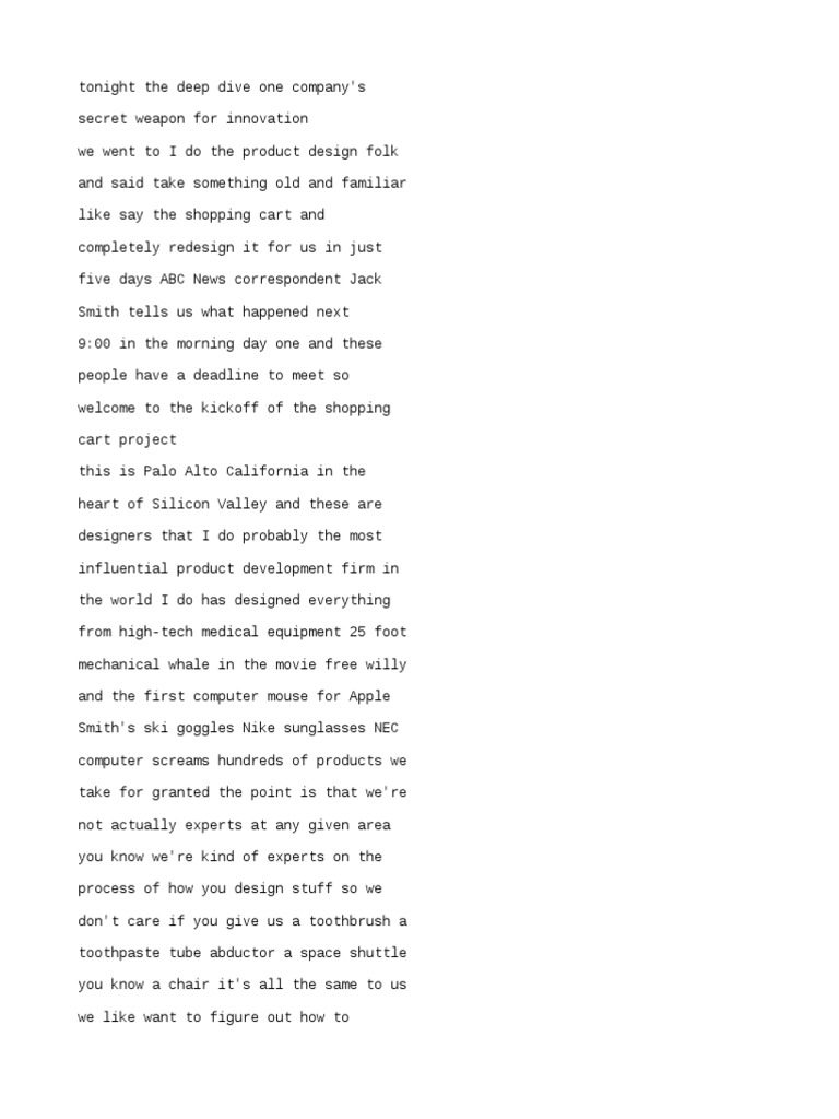 Innovating Shopping Carts at IDEO | PDF | Business