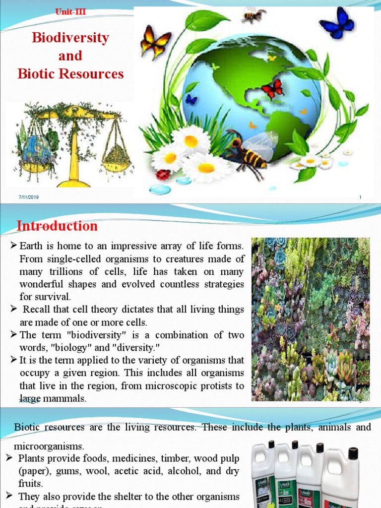 UNIT-III Biodiversity-PPT-2019-2020 | PDF | Biodiversity | Conservation ...