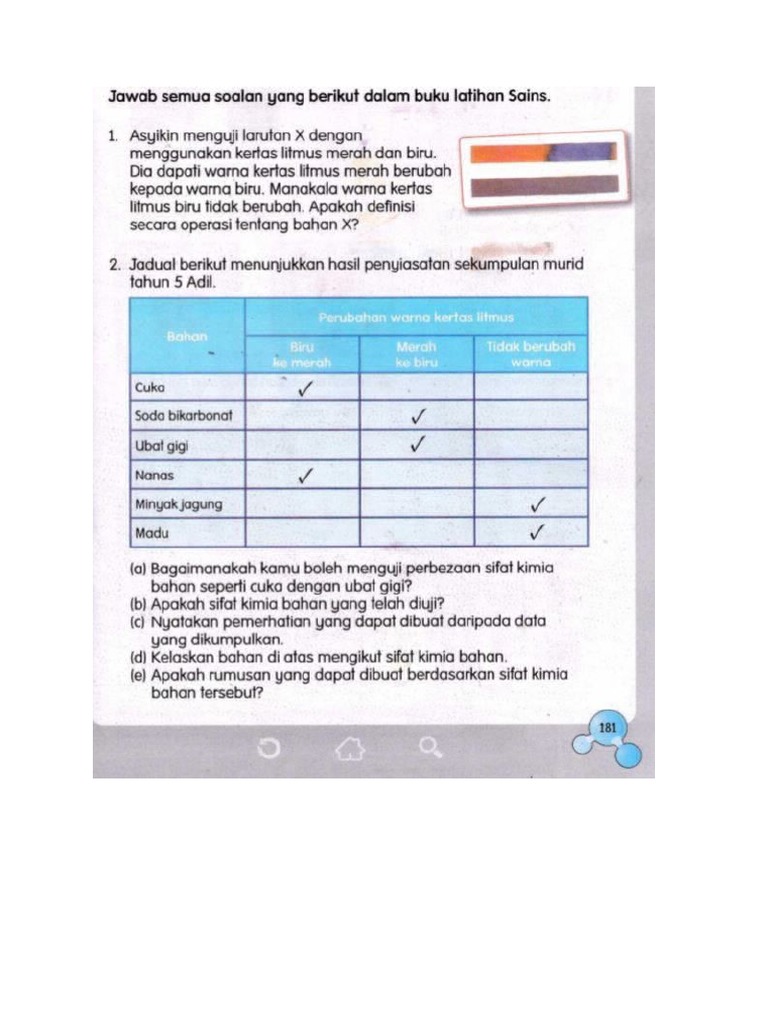 Sifat Bahan Asid Alkali Natural THN 5 | PDF