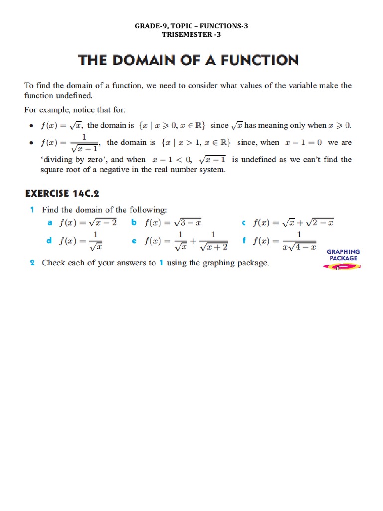 Finding Domain and Composite Functions-1 (With ANS) | PDF