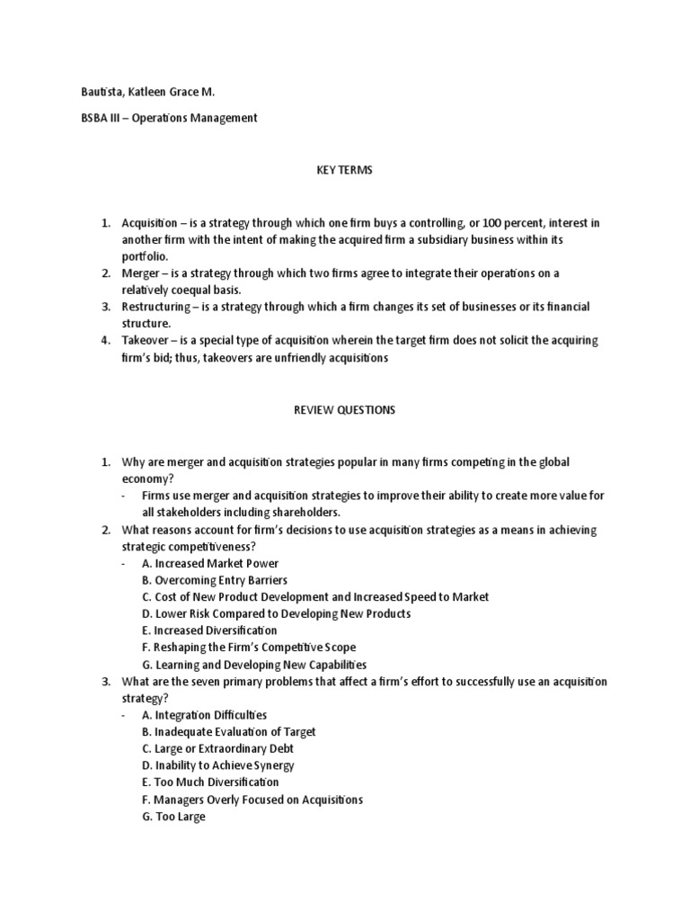 Chapter 7 | PDF | Mergers And Acquisitions | Financial Economics
