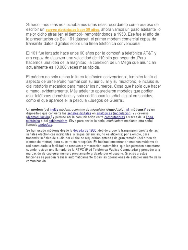 El primer módem comercial: el Bell 101 de 1958 y sus características ...