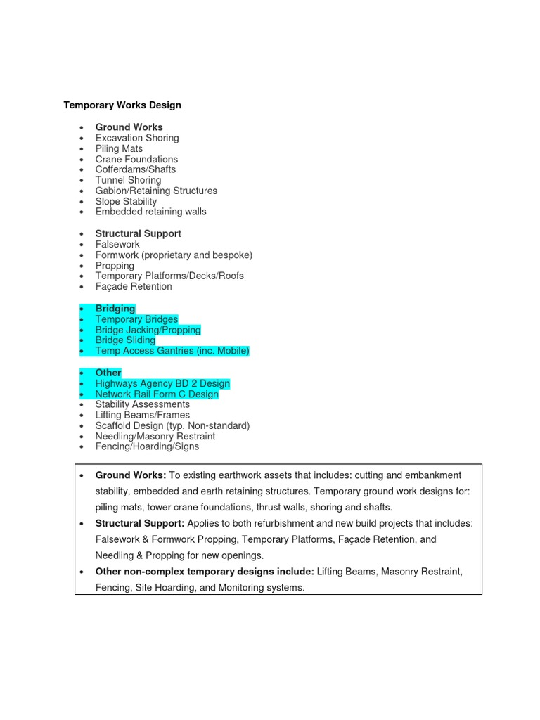 Temporary Works Design | PDF | Deep Foundation | Foundation (Engineering)