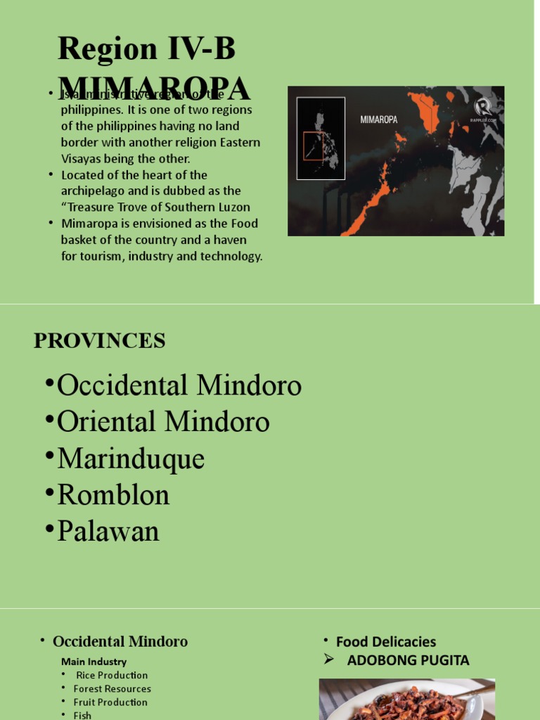 Region Iv-B Mimaropa | PDF | Foods | Cuisine