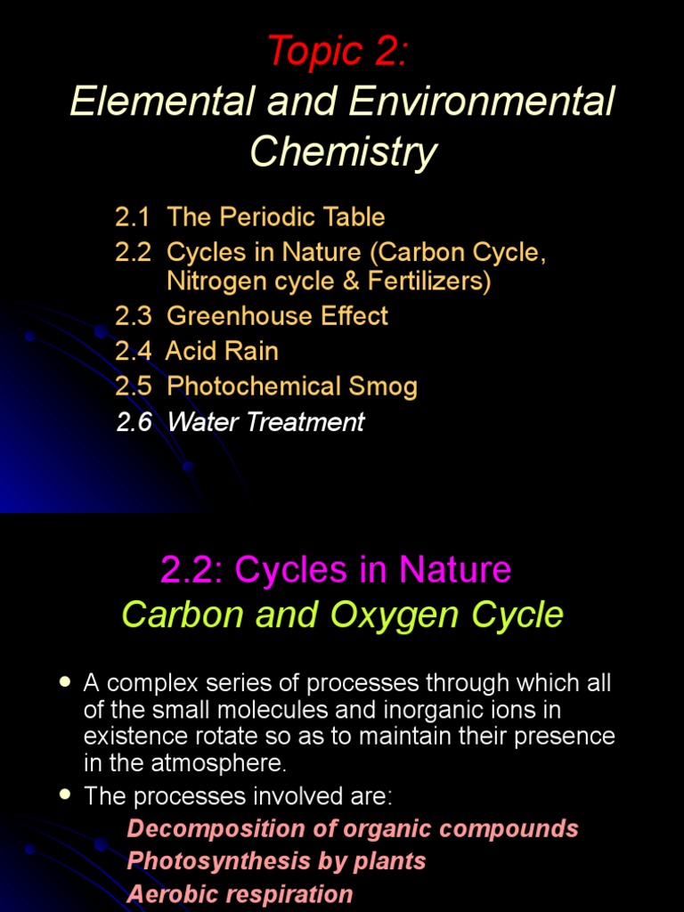 Topic 2: Elemental and Environmental Chemistry | PDF | Fertilizer ...