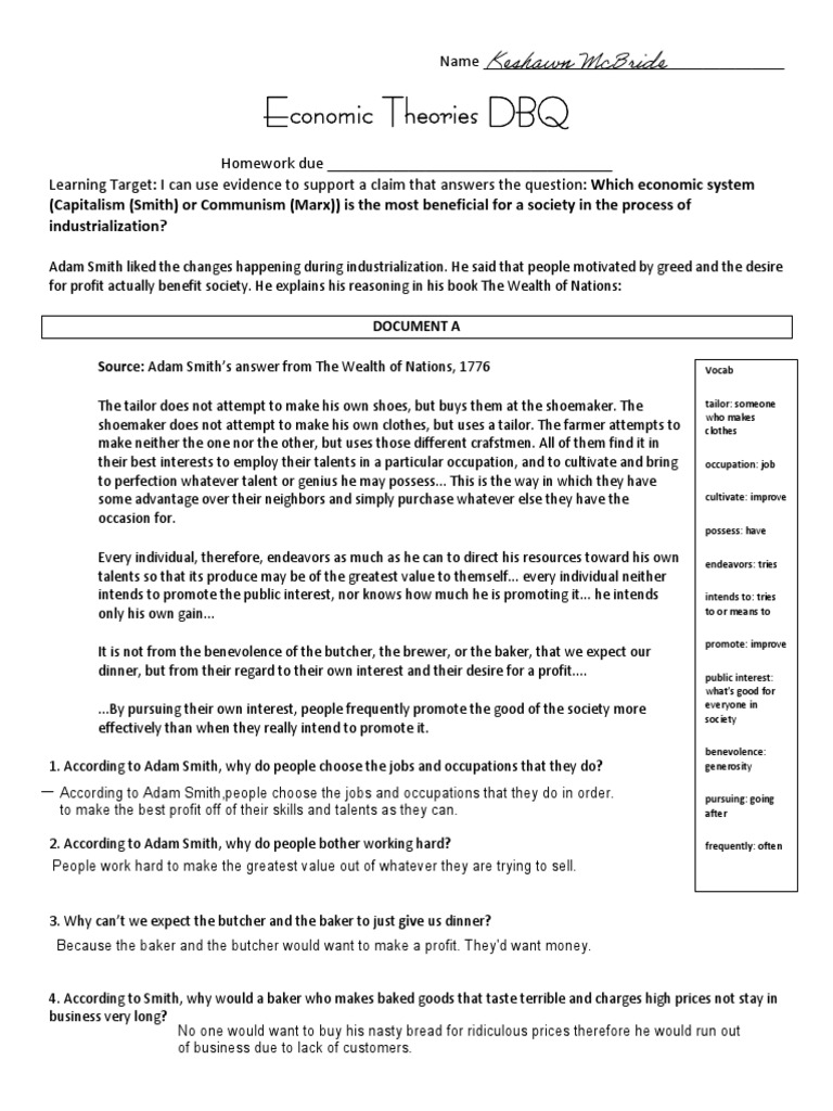 Economic Systems DBQ PDF | PDF | Prices | Capitalism