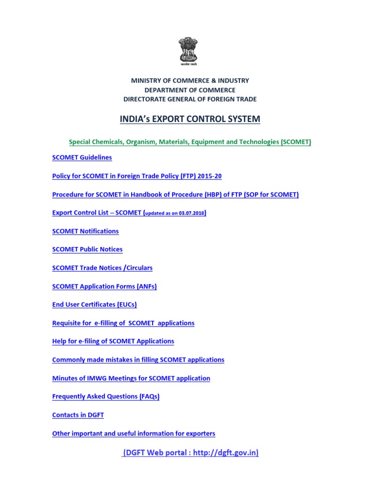 India's Export Control System | PDF | International Atomic Energy ...